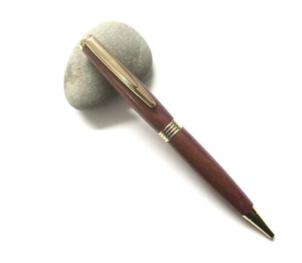 Donegal Handmade Wooden Pen - Purple Heart Streamline with Rose Gold C